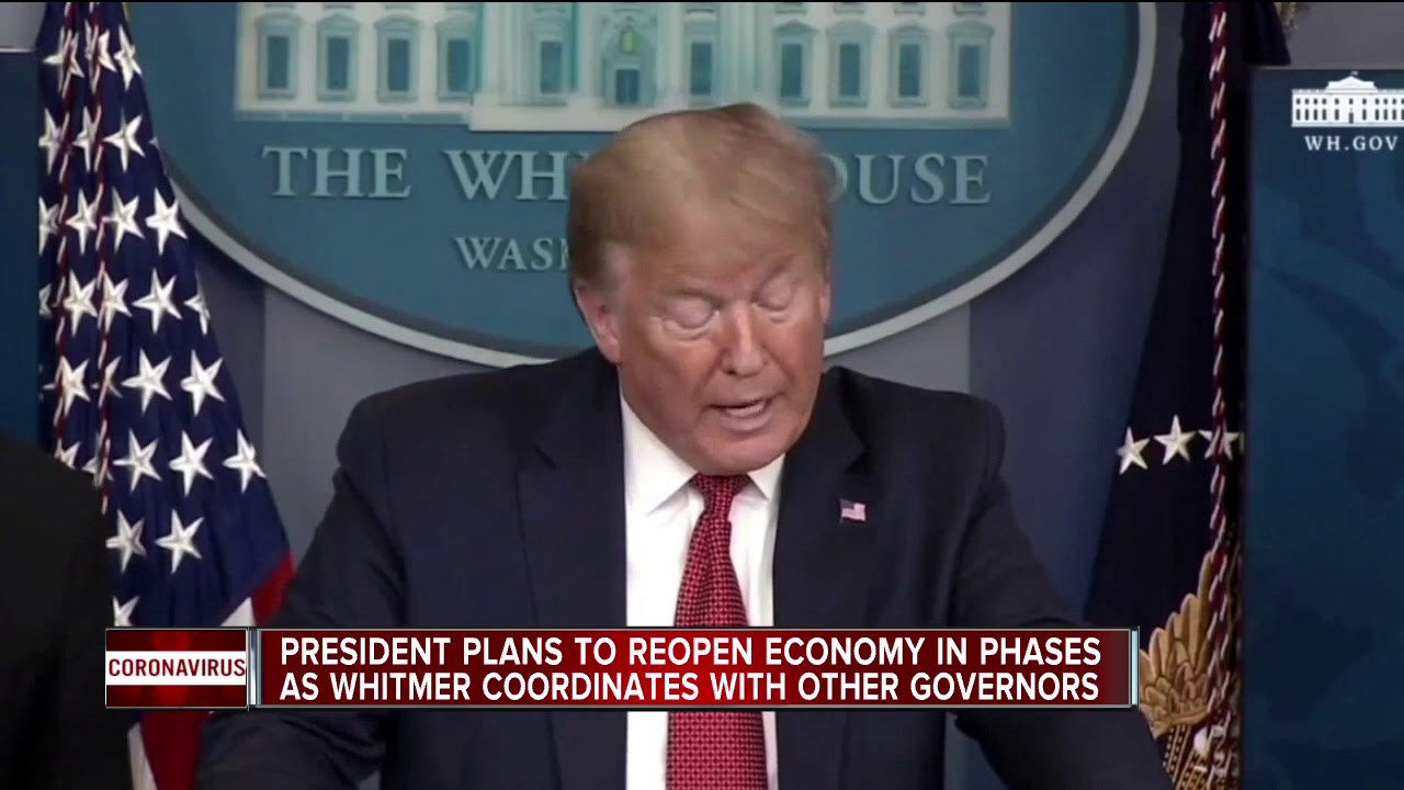 President plans to reopen economy in phases as Whitmer coordinates with ...