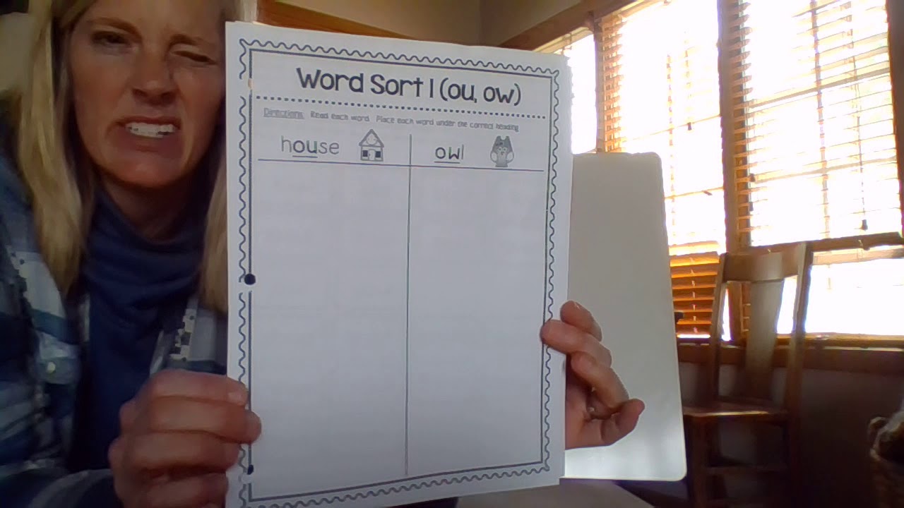 ou ow word sort - YouTube