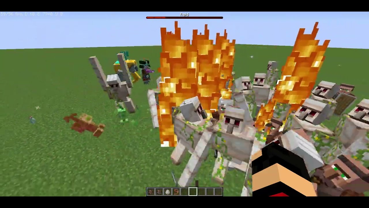 Minecraft: Village Raid Simulation - YouTube