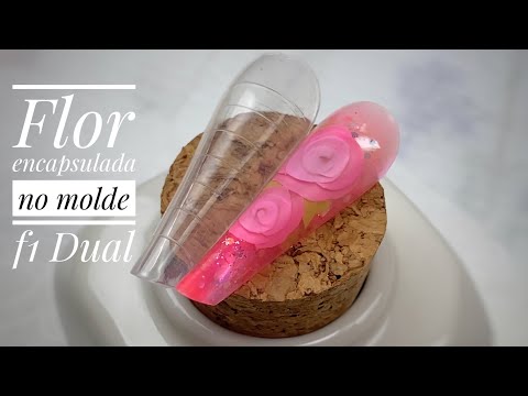 Como fazer flores no molde dual(f1) Flor feita com esmalte em gel ...