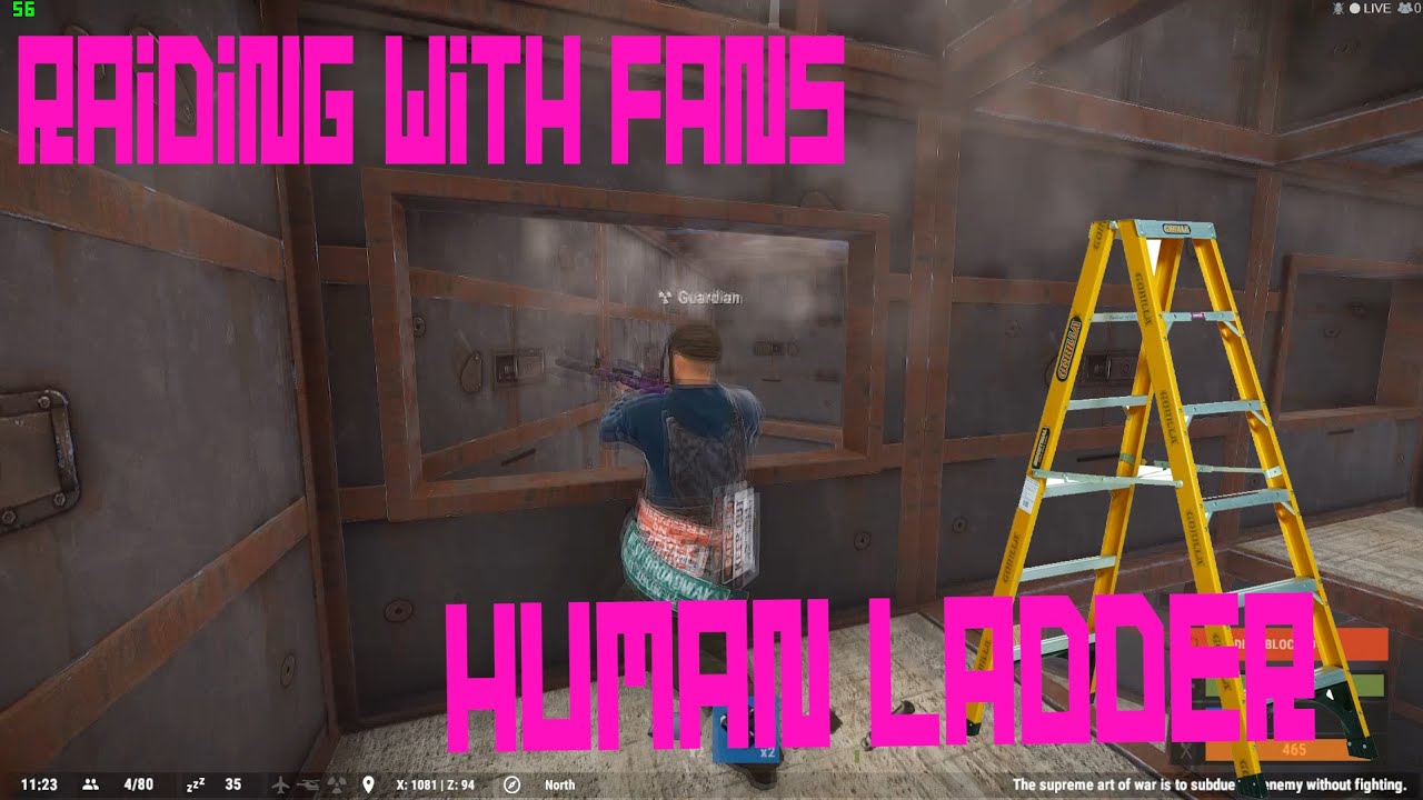 Rust Raiding With Fans #2 - Human Ladders - YouTube