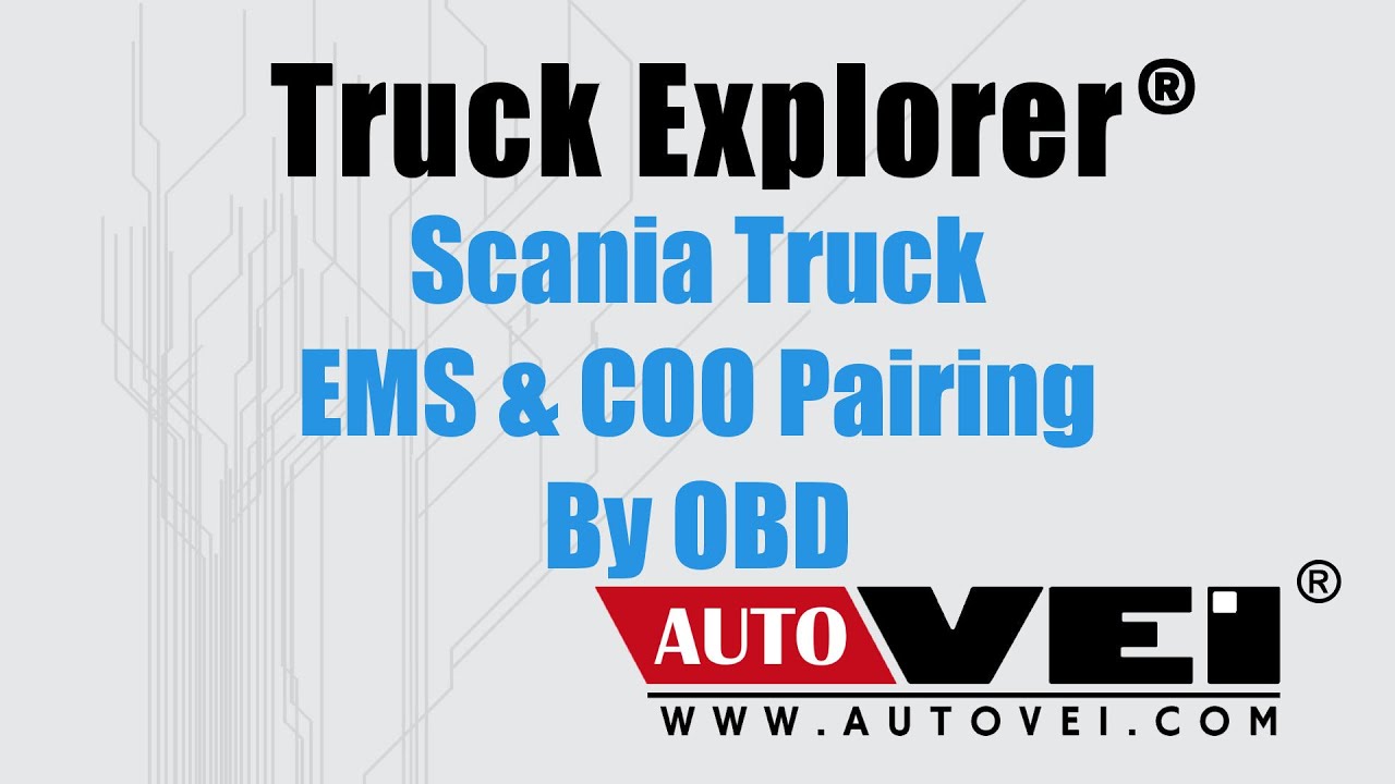 Scania Truck EMS + COO pairing by OBD - YouTube