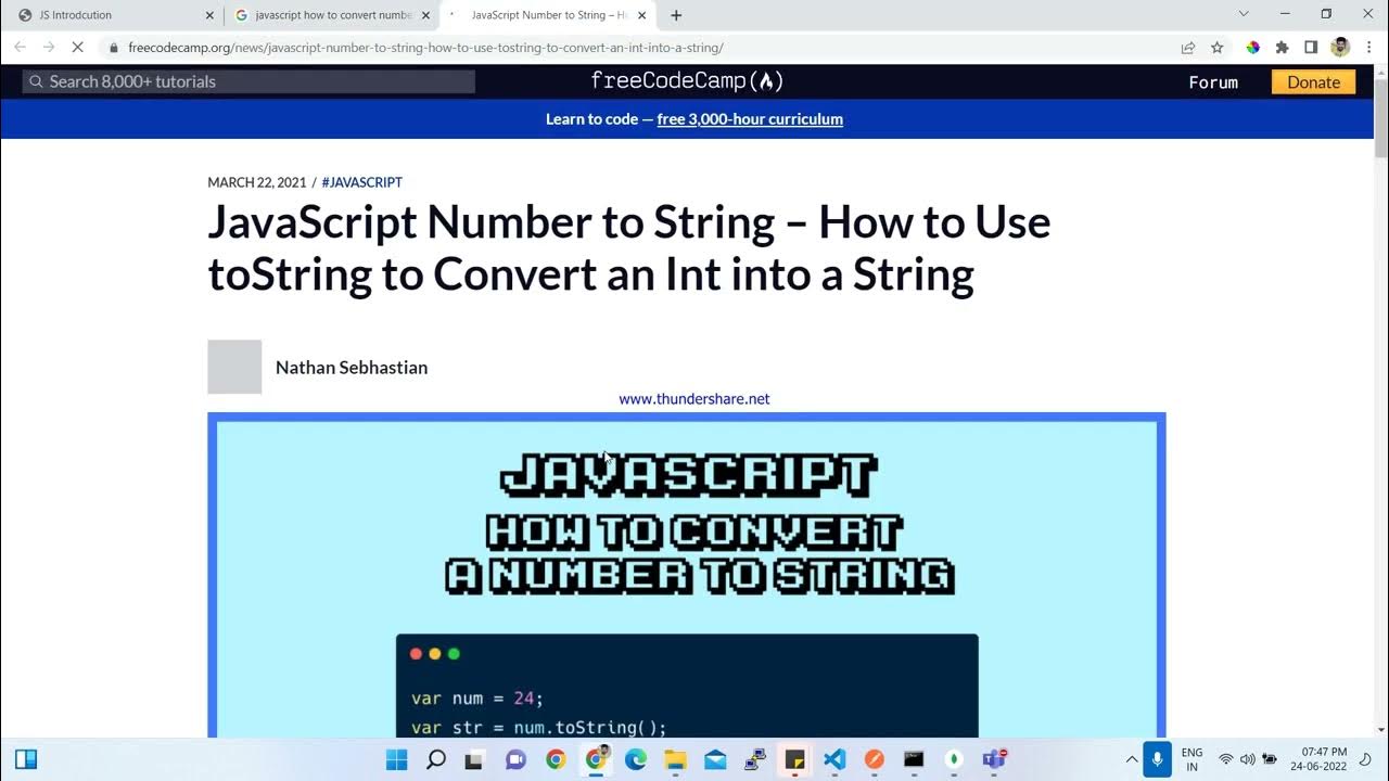 JavaScript String functions in Tamil - Part 4 - YouTube