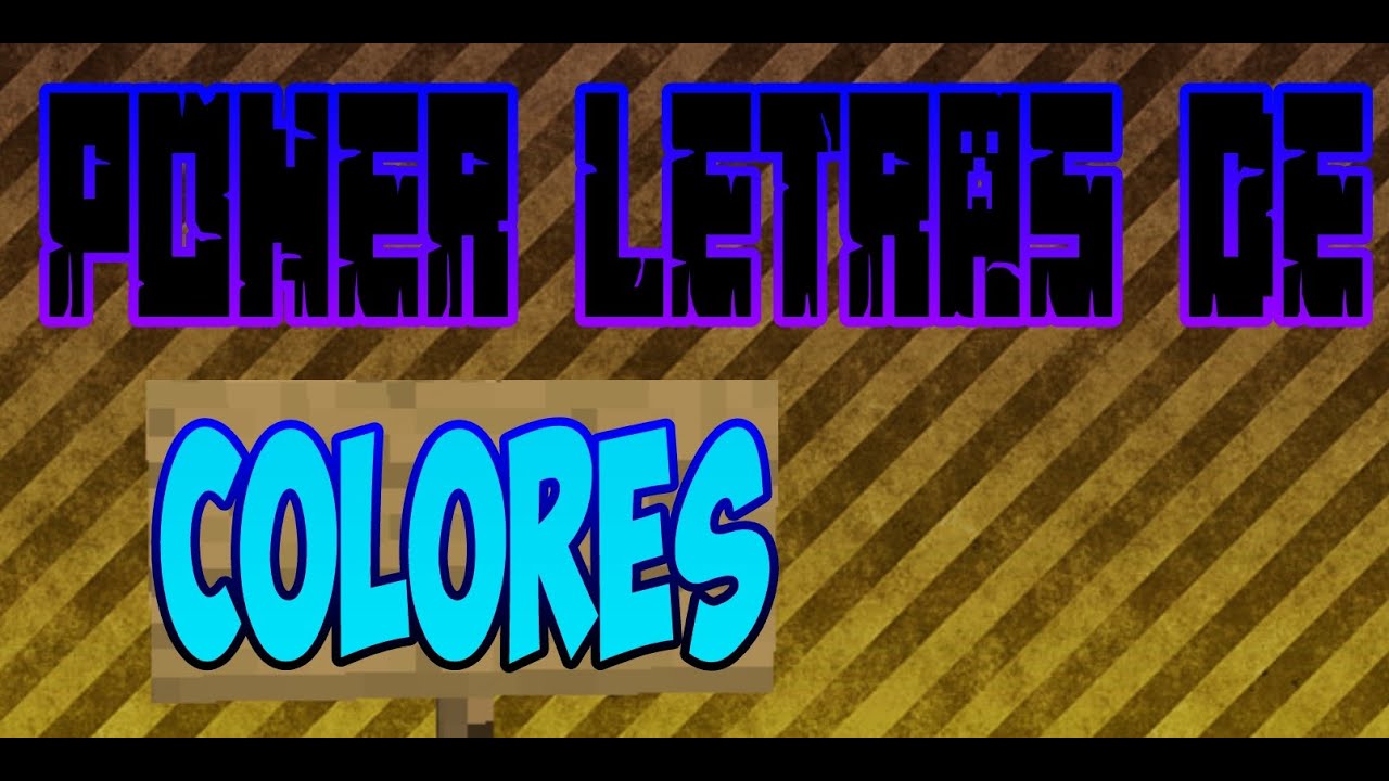 Poner letras de color en los carteles,mundos o mensajes en Minecraft pe ...