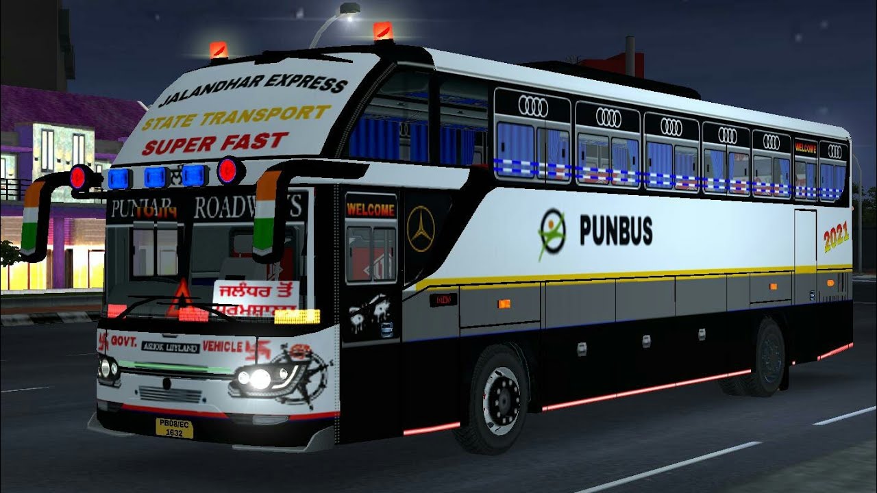 PUNBUS Jalandhar Depot | BUSSID PUNBUS LIVERY | BUSSID PUNJAB ROADWAYS ...