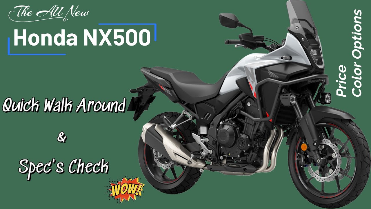 Honda NX500. Street Adventure Motorcycle. Walkaround, Specification ...