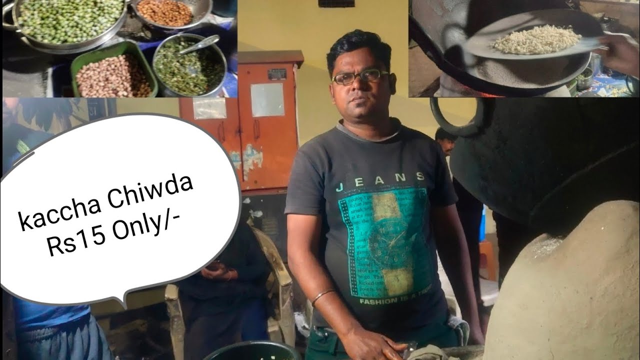 Nagpur cha Famous Kaccha Chiwda Rs15 only/- @Ok Akkii !! Street food ...