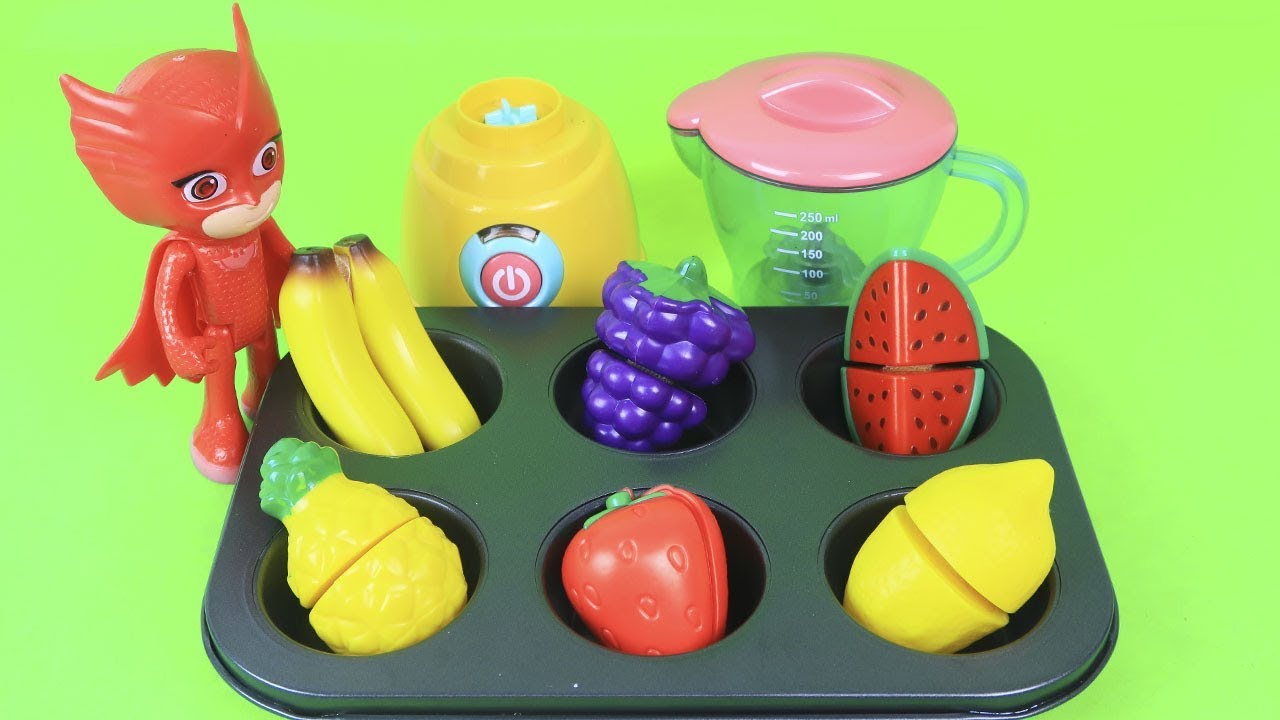 Frutas cores Pj Mask | Learn colors the fruits - YouTube