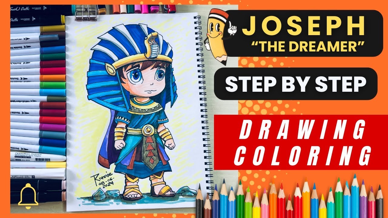 Drawing & Coloring Joseph the Dreamer: A Biblical Art Journey - YouTube