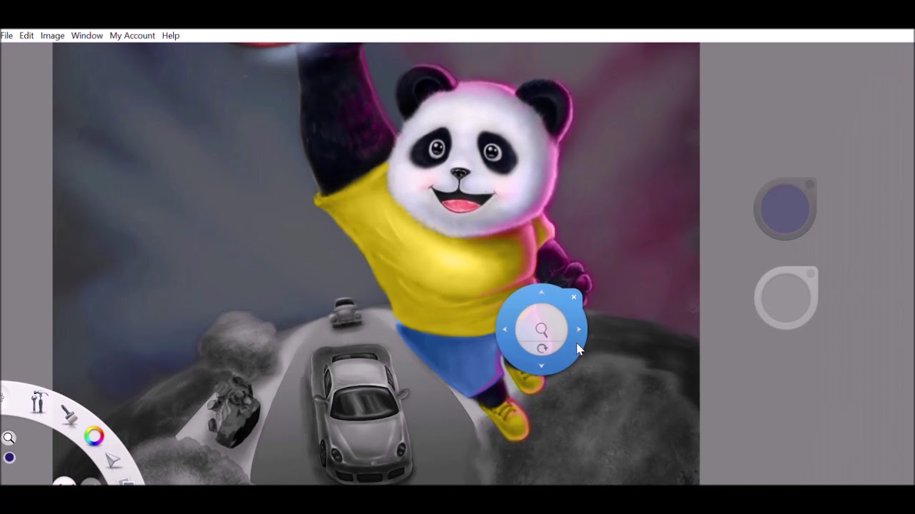 Panda Digital Art Process - YouTube
