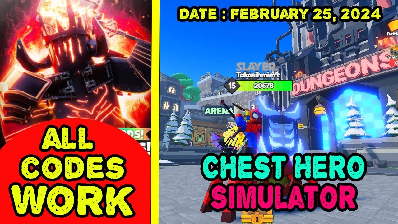 All Codes Work Chest Hero Simulator ROBLOX, February 25, 2024 | How to rendeem the codes - YouTube