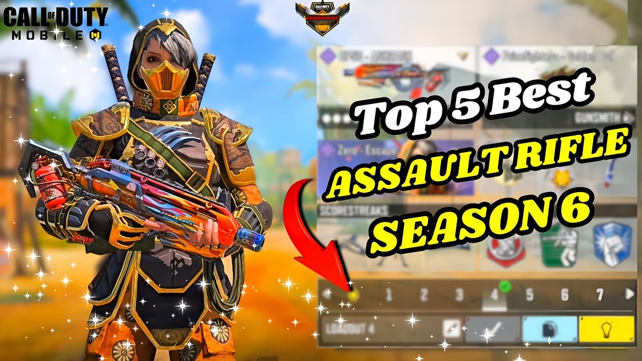 TOP 5 ASSAULT RIFLE in COD Mobile Season 6 // Best Attachment For codm ...