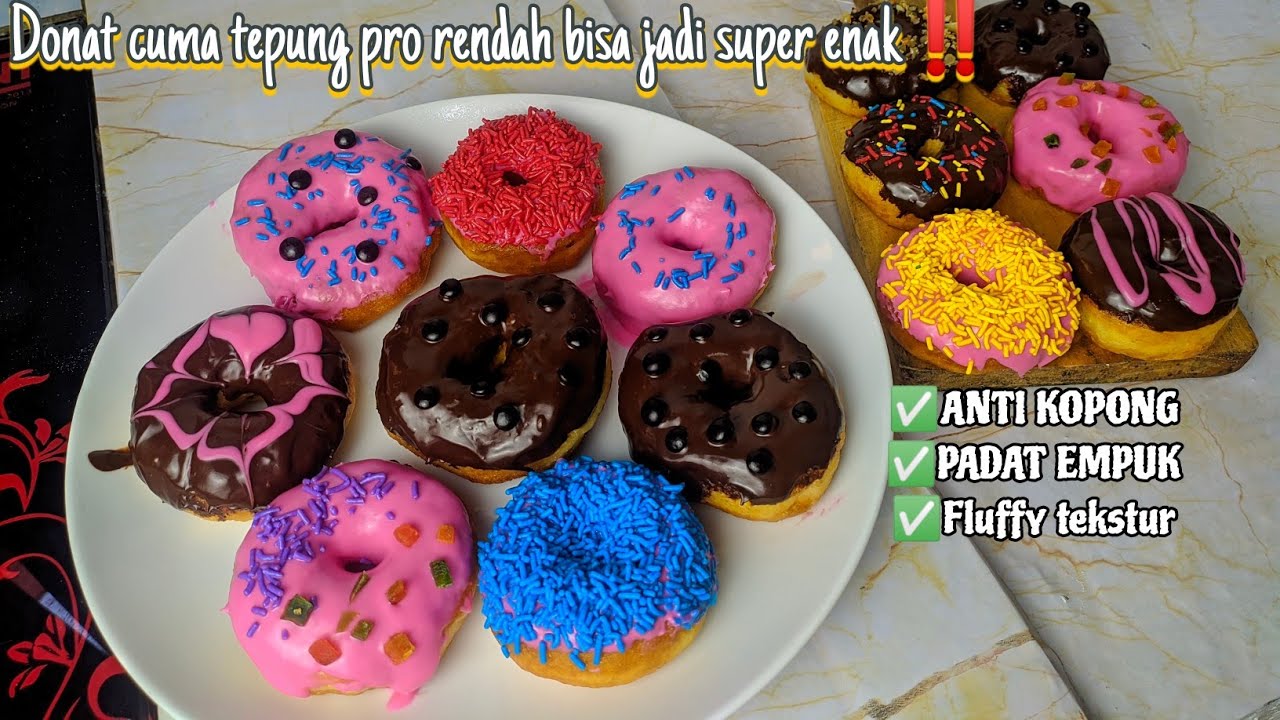 DONAT 🥯 ANTI KEMPES LEMBUT FLUFFY,Resep donat tanpa mixer .BISA UNTUK ...