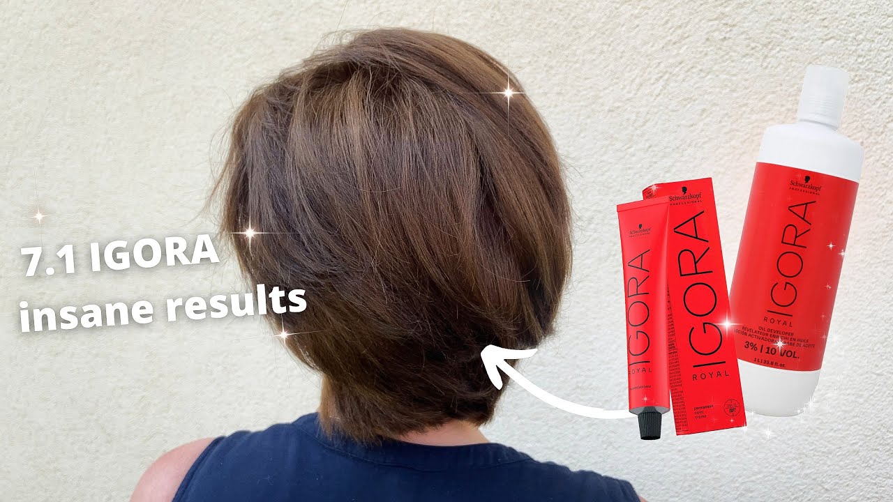 IGORA ROYAL hair color 7-1 perfect Chatain at home - YouTube