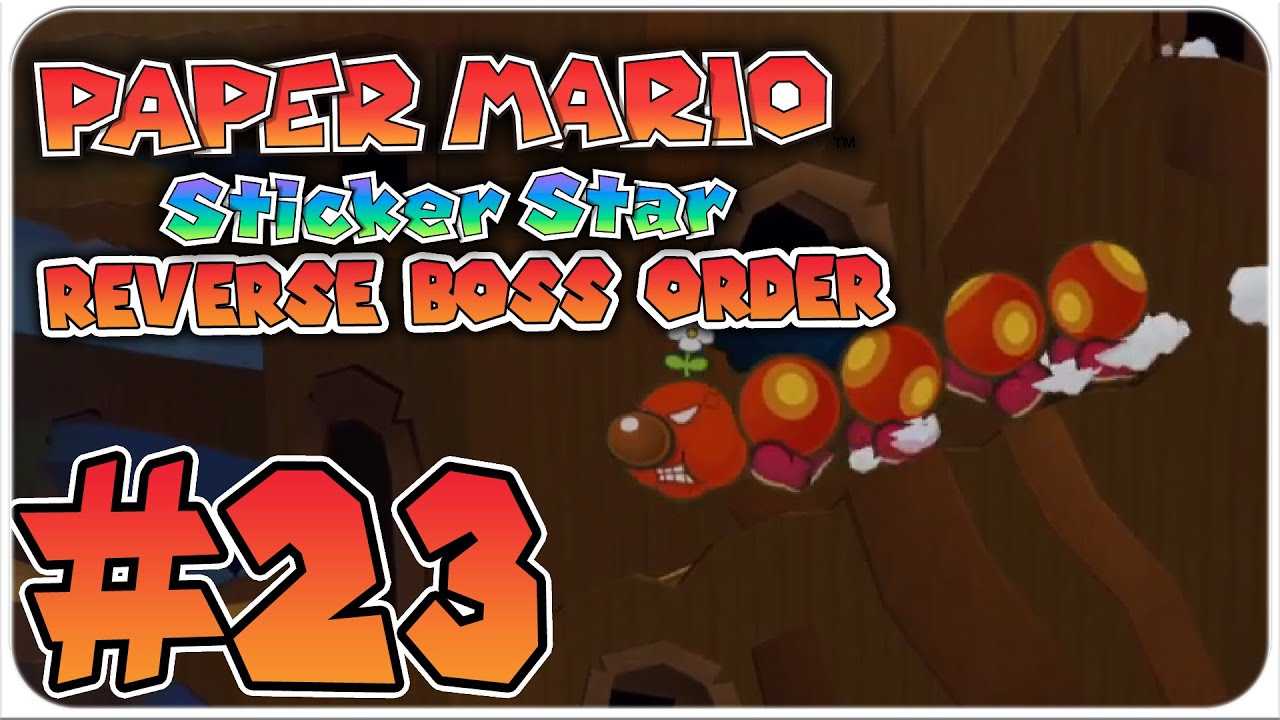 Paper Mario Sticker Star: Reverse Boss - Episode 23 - Wiggler Waggle ...