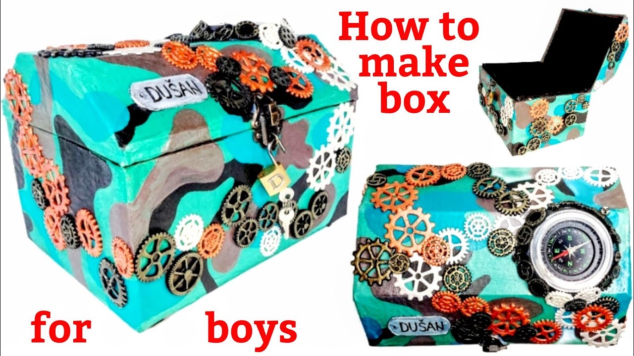 DIY BOX for boys / TUTORIAL how to make COMPSS BOX (Gift ideas ...