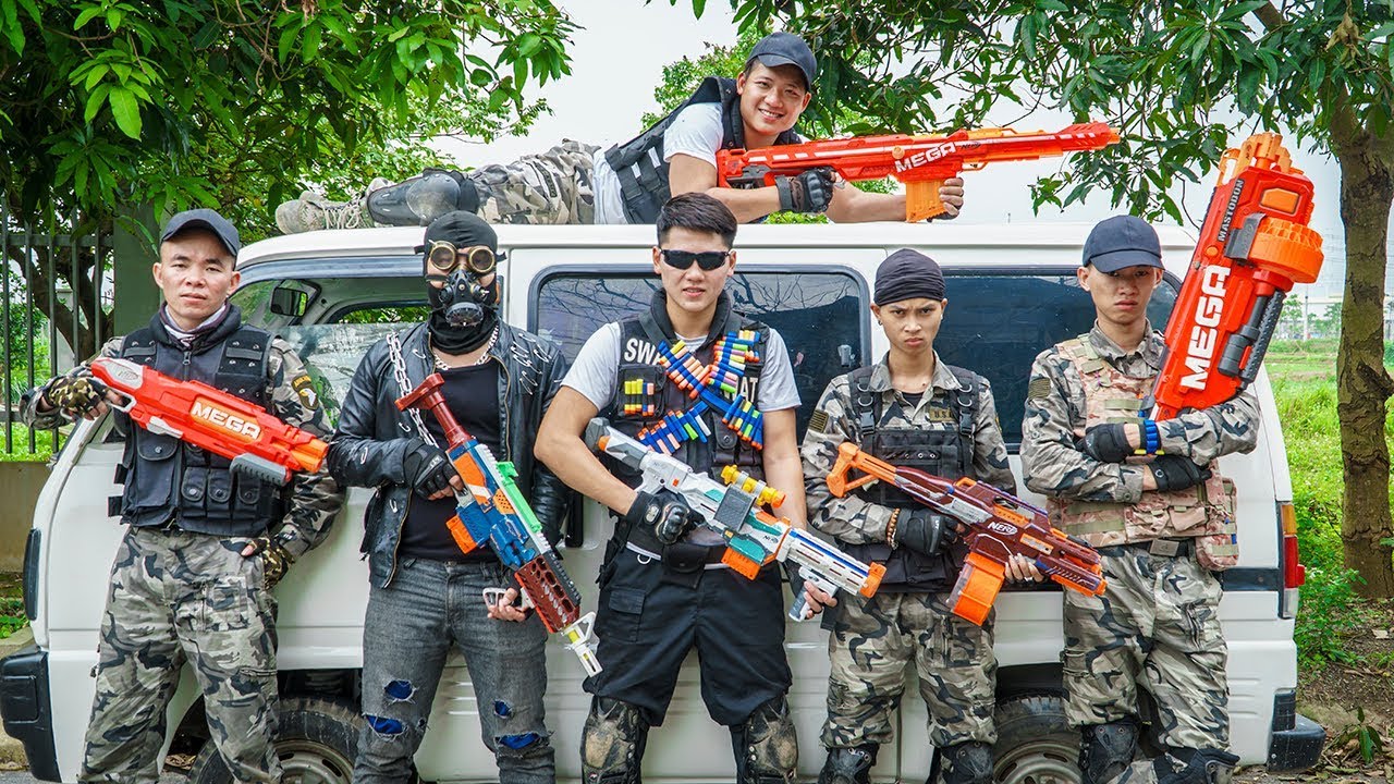 LTT Game Nerf War : Winter Warriors SEAL X Nerf Guns Fight Criminal ...