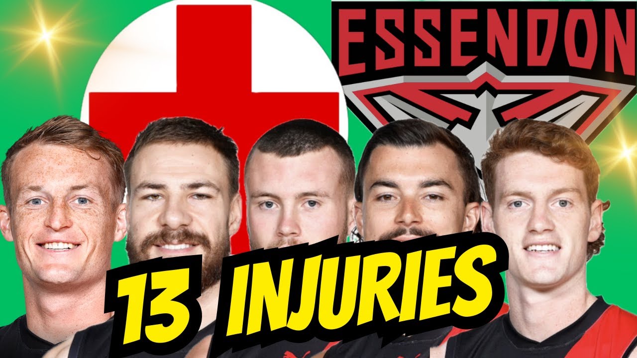 ESSENDON updated injury list (10th June). Zach Reid contract news ...
