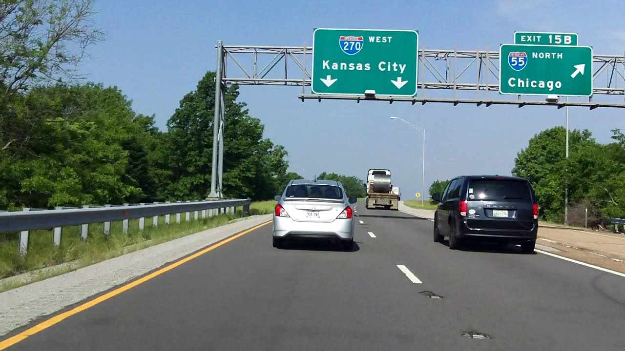 Interstate 270 - Illinois (Exits 15 to 7) westbound - YouTube