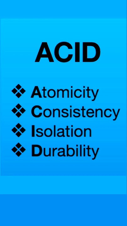 What are ACID transactions- Databases #databases #atomicity #sql - YouTube