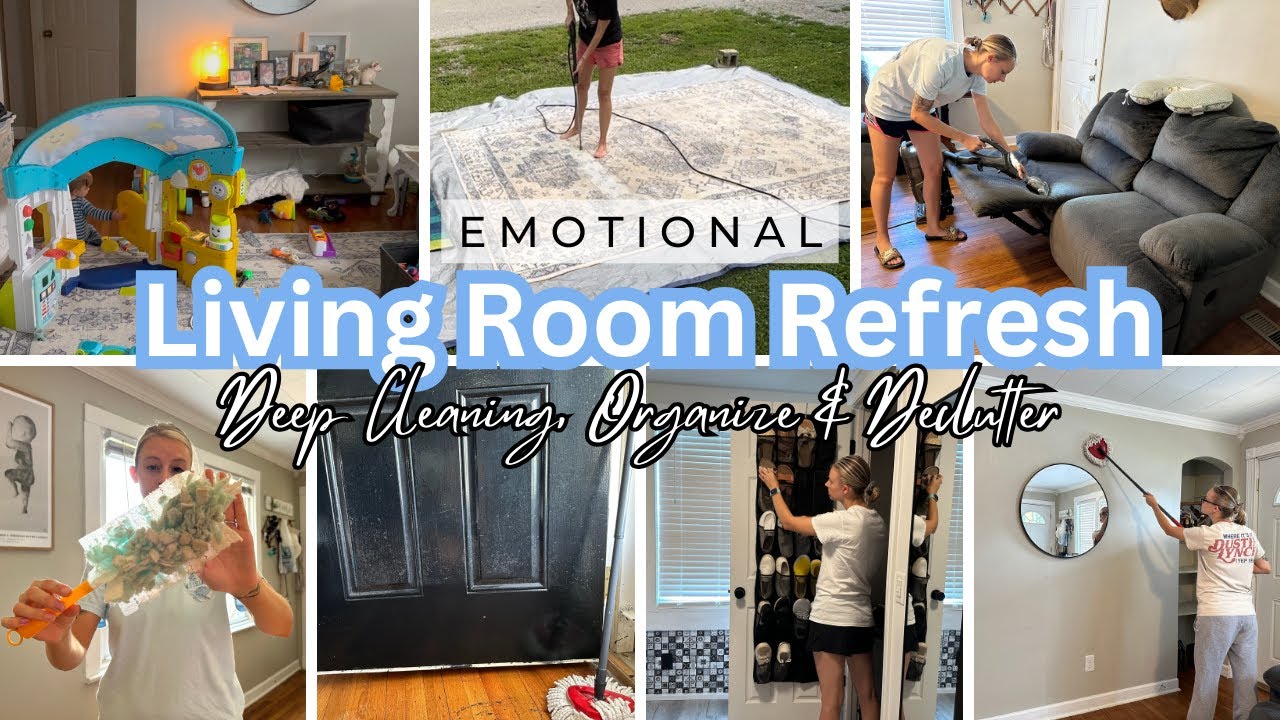 LIVING ROOM REFRESH || Emotional family update || Deep Clean, Organize & Declutter - YouTube