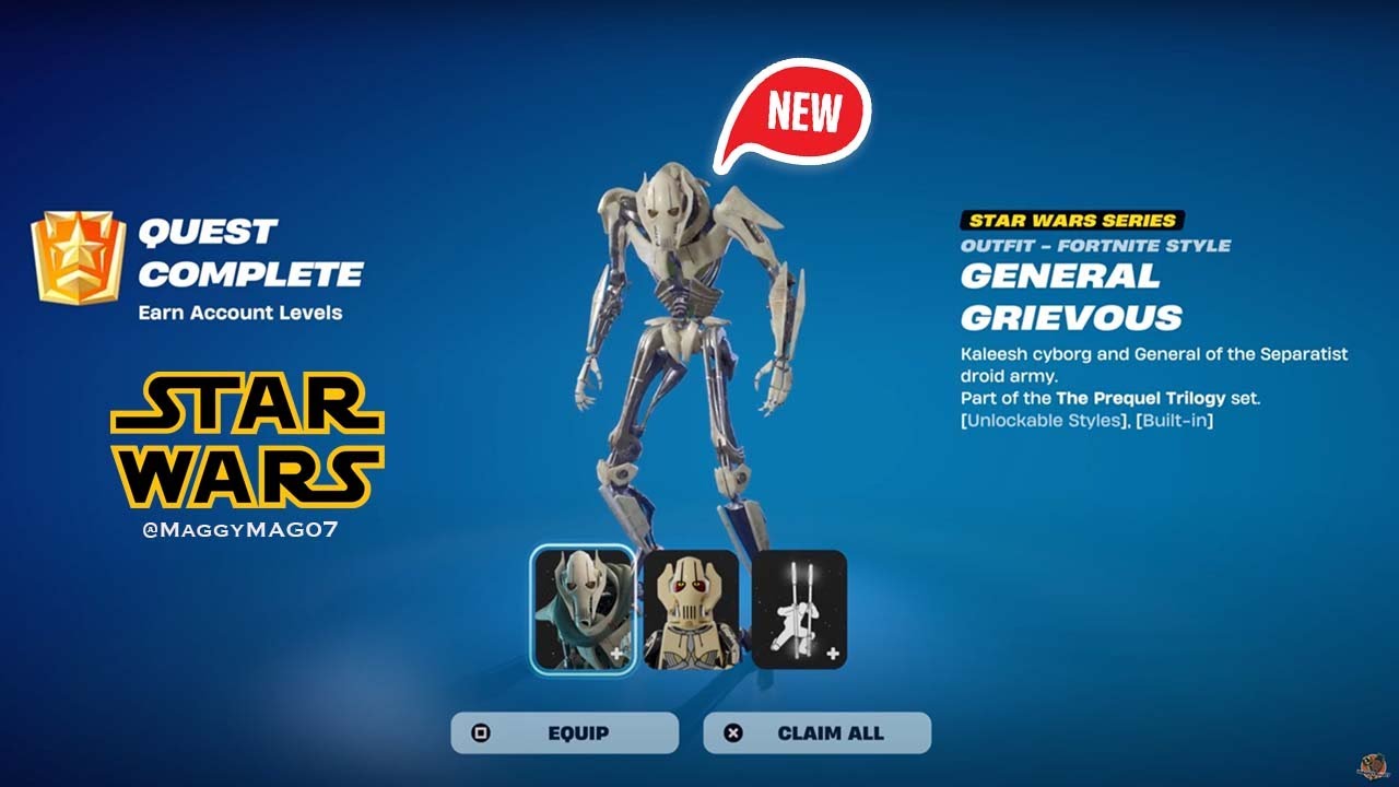 NEW GENERAL GRIEVOUS SKIN | STAR WARS SERIES | LEGO AND BUILT IN EMOTE ...