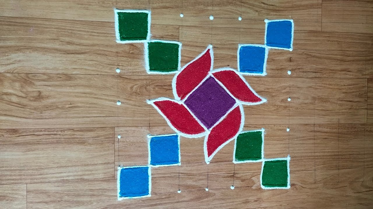 7x7 Dot Rangoli/बुधवार विशेष ठिपक्यांची रांगोळी/Tipkyanchi Rangoli ...