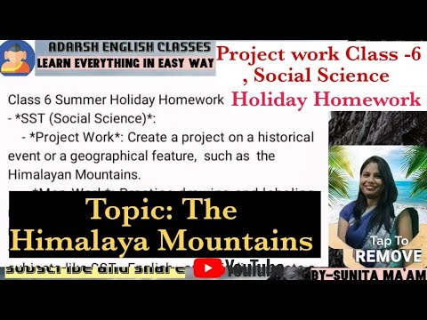 Class -6 , Social Science/Holiday Homework/Project work/ Topic-The ...