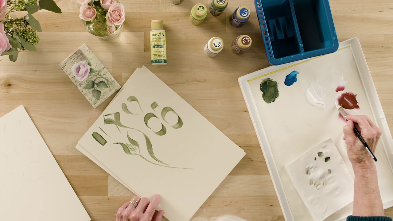 Let's Paint - Painting Roses with Priscilla Hauser - YouTube