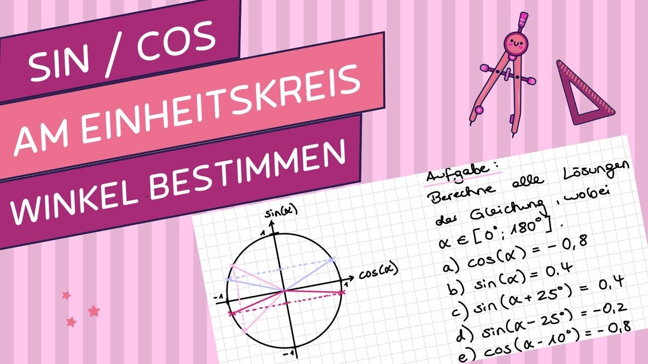 Aufgaben zum Üben: Winkel bestimmen, Sinus und Kosinus am Einheitskreis ...