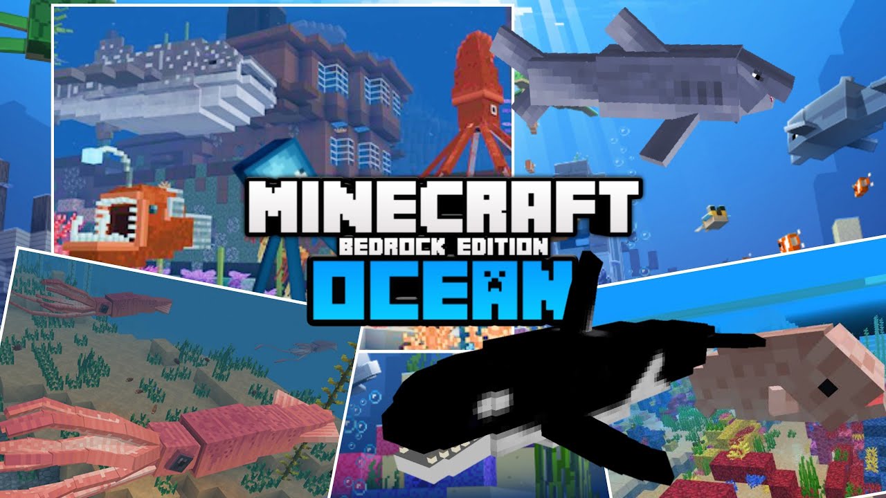 รวมแอดออนแห่งท้องทะเล! Minecraft Addon Ocean - YouTube