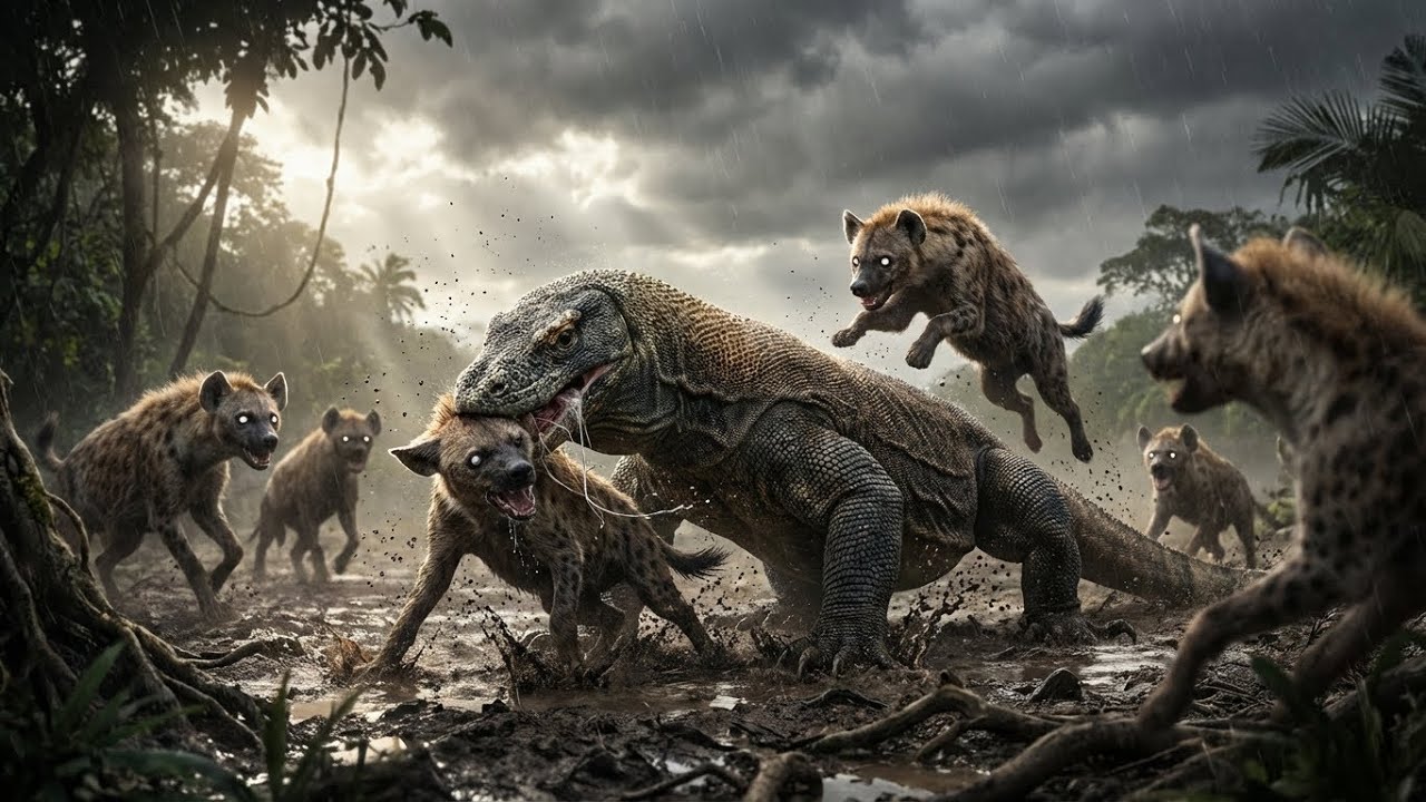 IMPOSSIBLE ODDS: Komodo Dragon vs. HYENA ARMY – Who Survives?! - YouTube