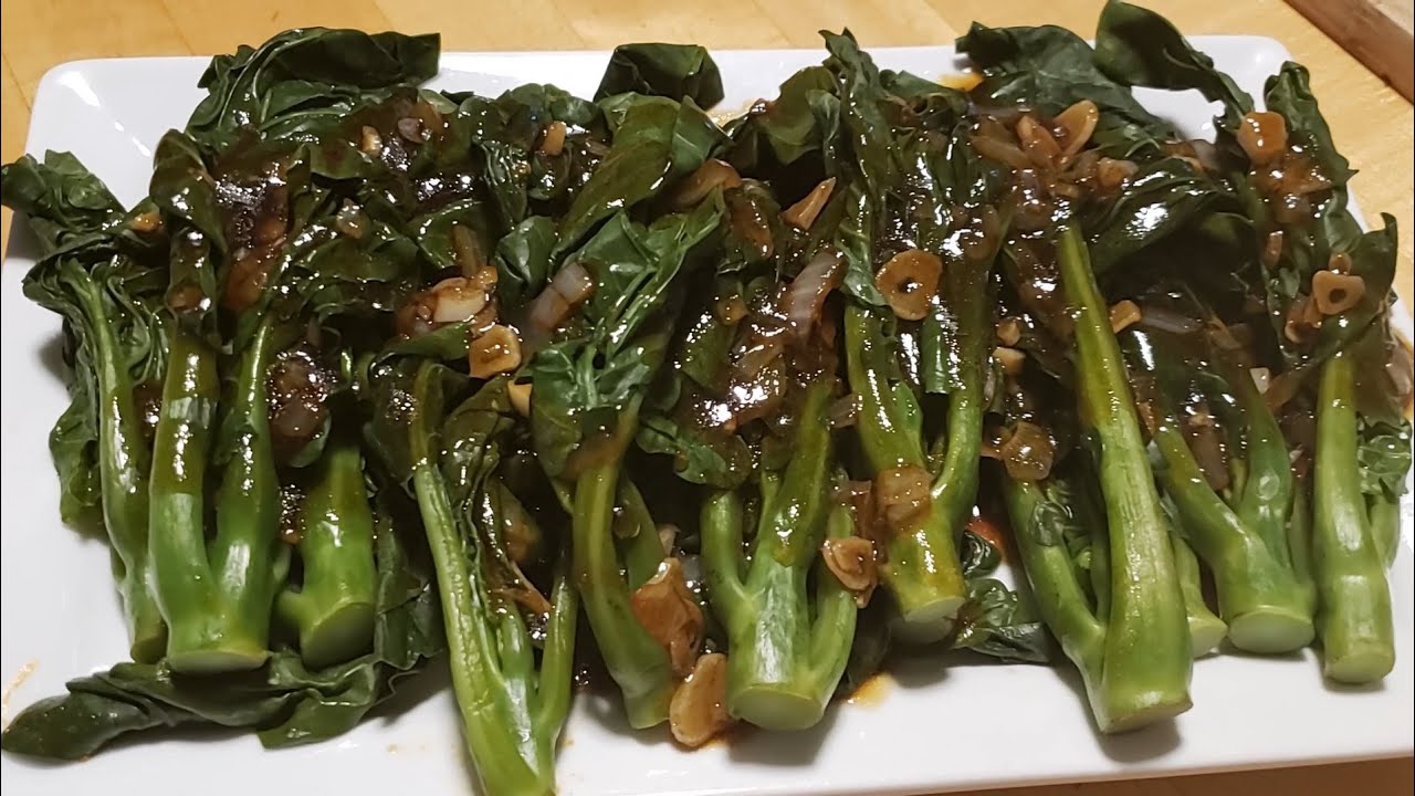 Steamed Chinese Broccoli with Garlic & Soy sauce | Side dish | Chinese ...