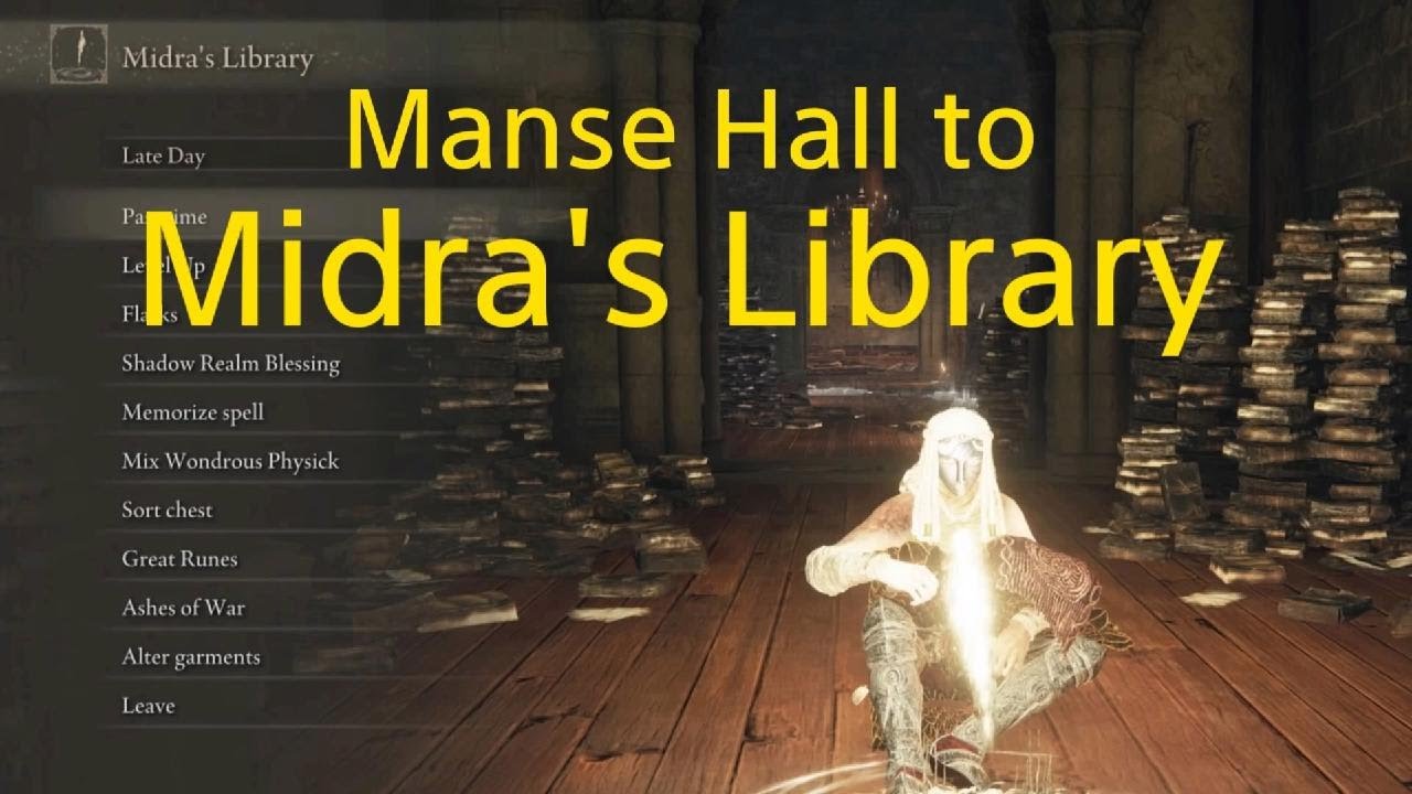 ELDEN RING dlc - Manse Hall to Midra's Library site of grace - YouTube
