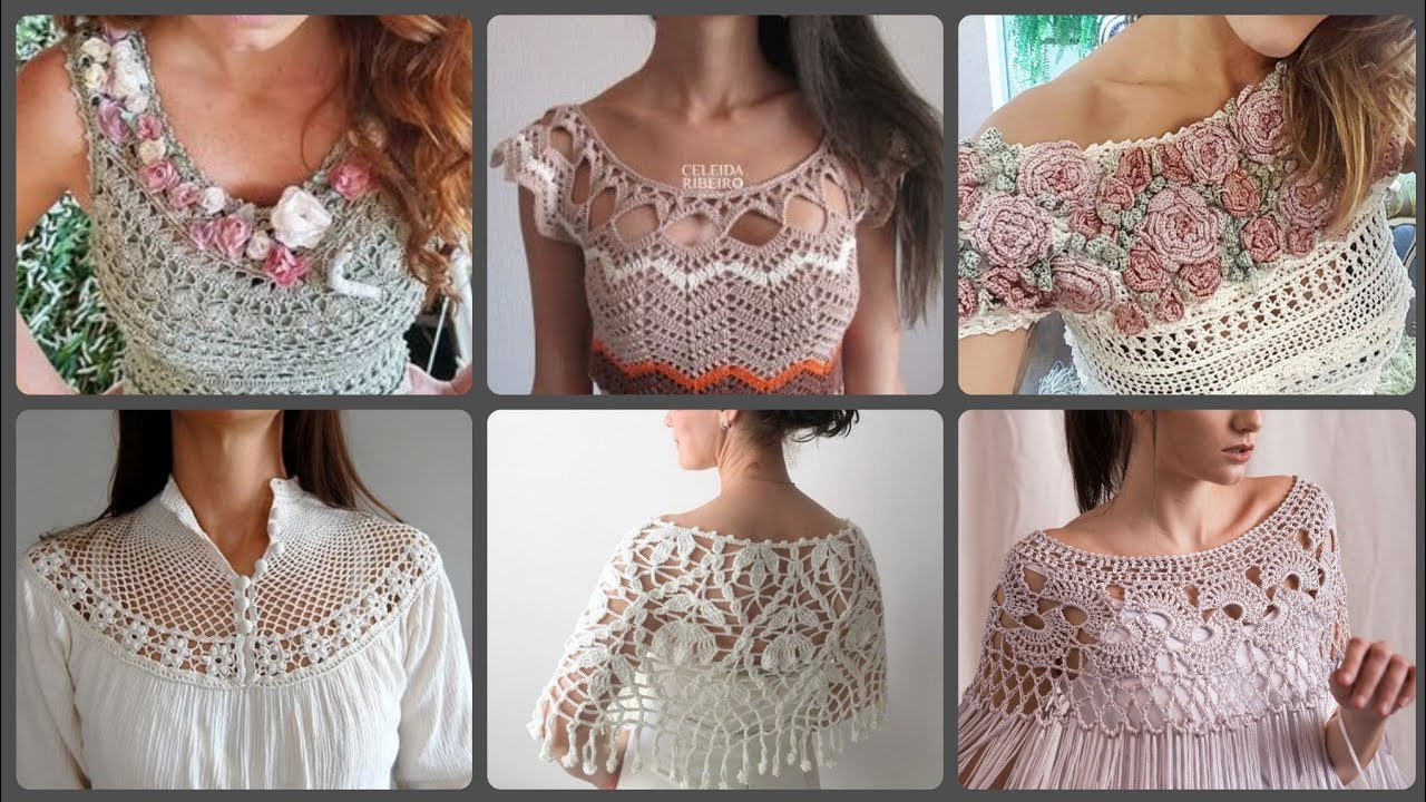 Gorgeously Designed Stunning Crochet Neck And Blouse Designs And Ideas ...