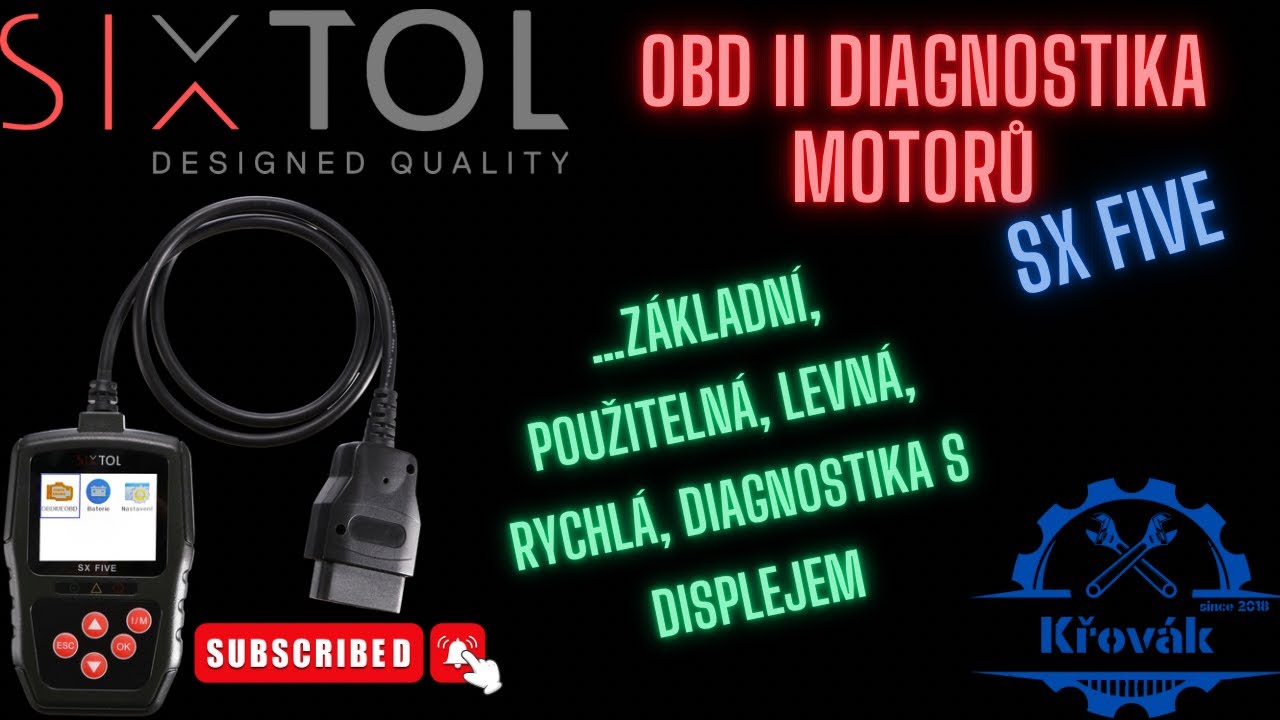 Základní OBD II Auto-diagnostika SX Five od české firmy Sixtol #obd # ...