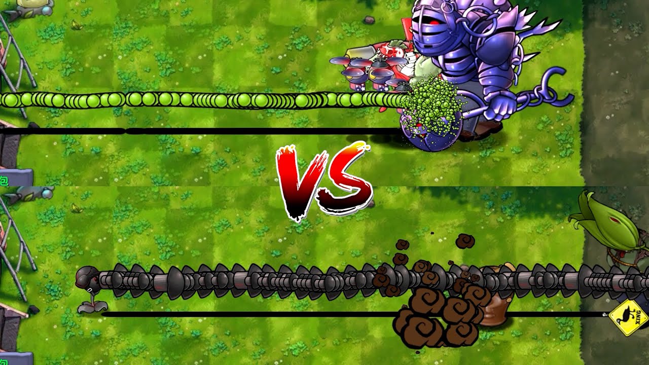 PvZ fusion 3.0 -Random Pea With Rapid Bullet Vs 4 Vase Breaker Zombie ...