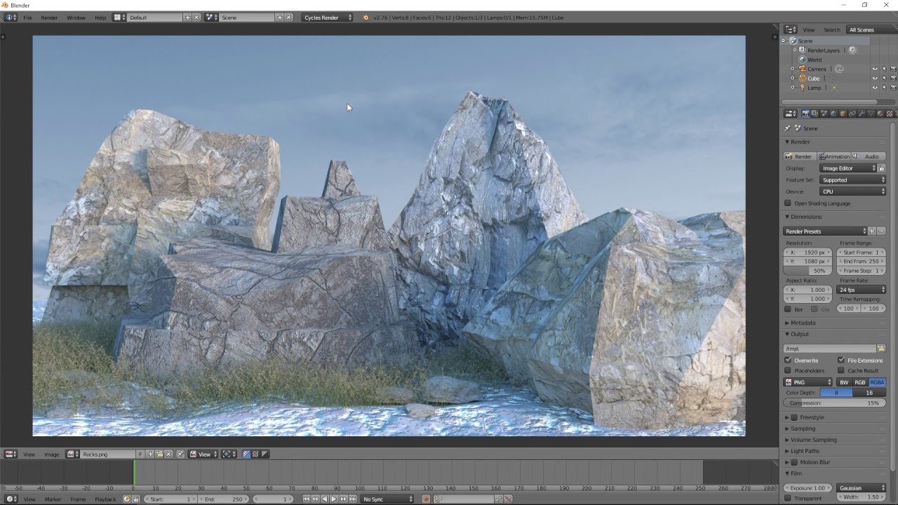 Blender Tutorial: Low-Poly Rocks and Assets - YouTube