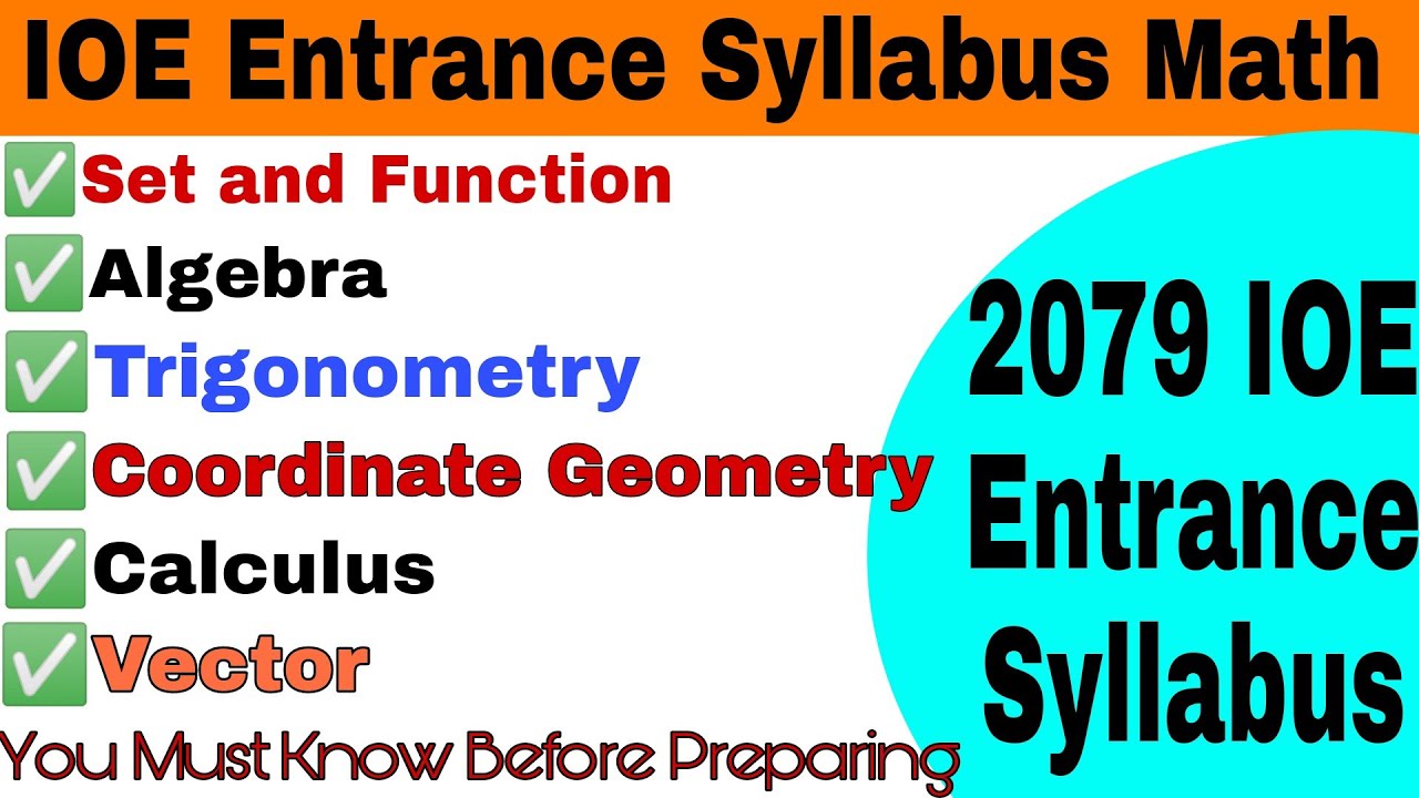 IOE Entrance Syllabus 2079 | के पढ्ने IOE Entrance को लागि | IOE ...
