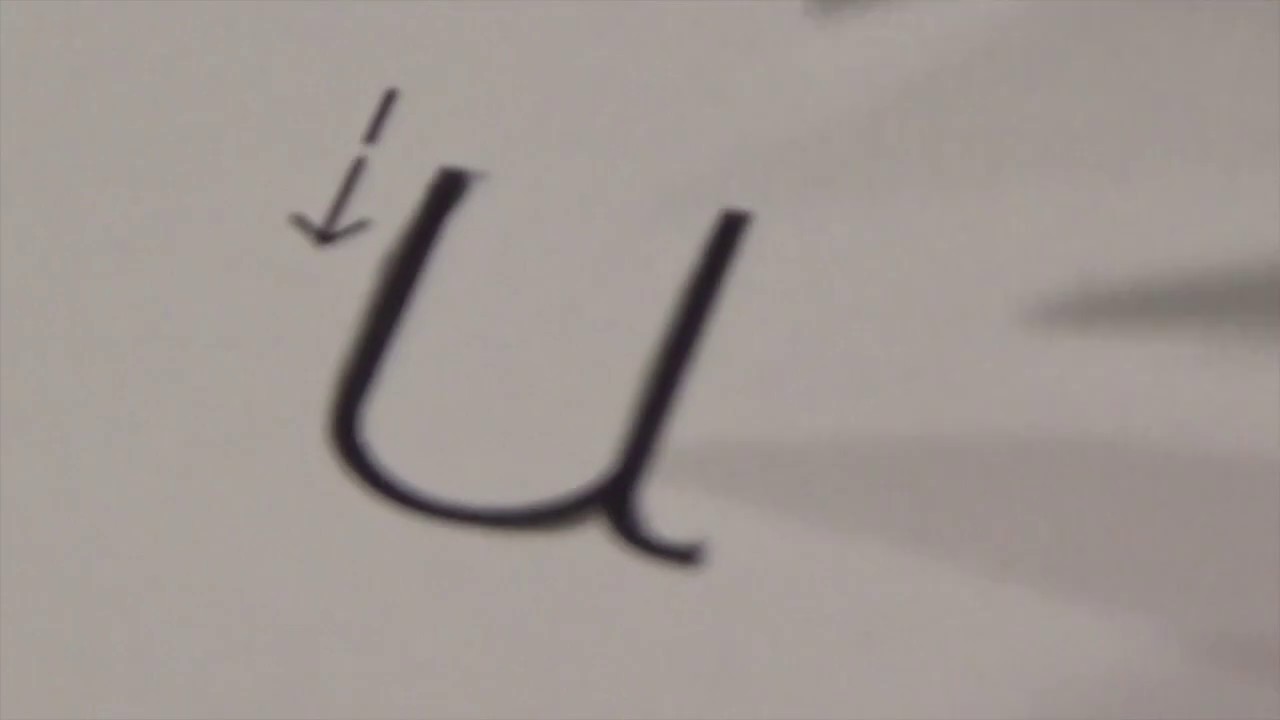 Upper Case U - Learn CURSIVE IN A MINUTE (writing, penmanship) Quick ...