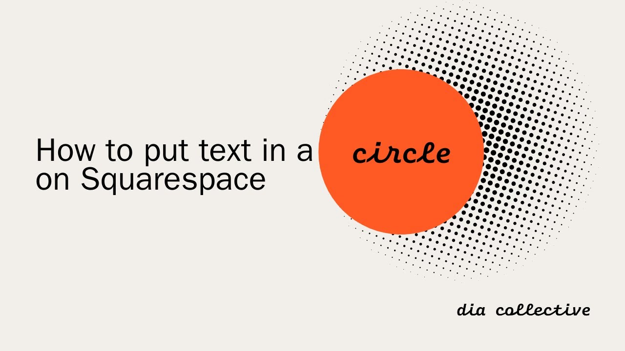 How to make a circle text box in Squarespace - YouTube