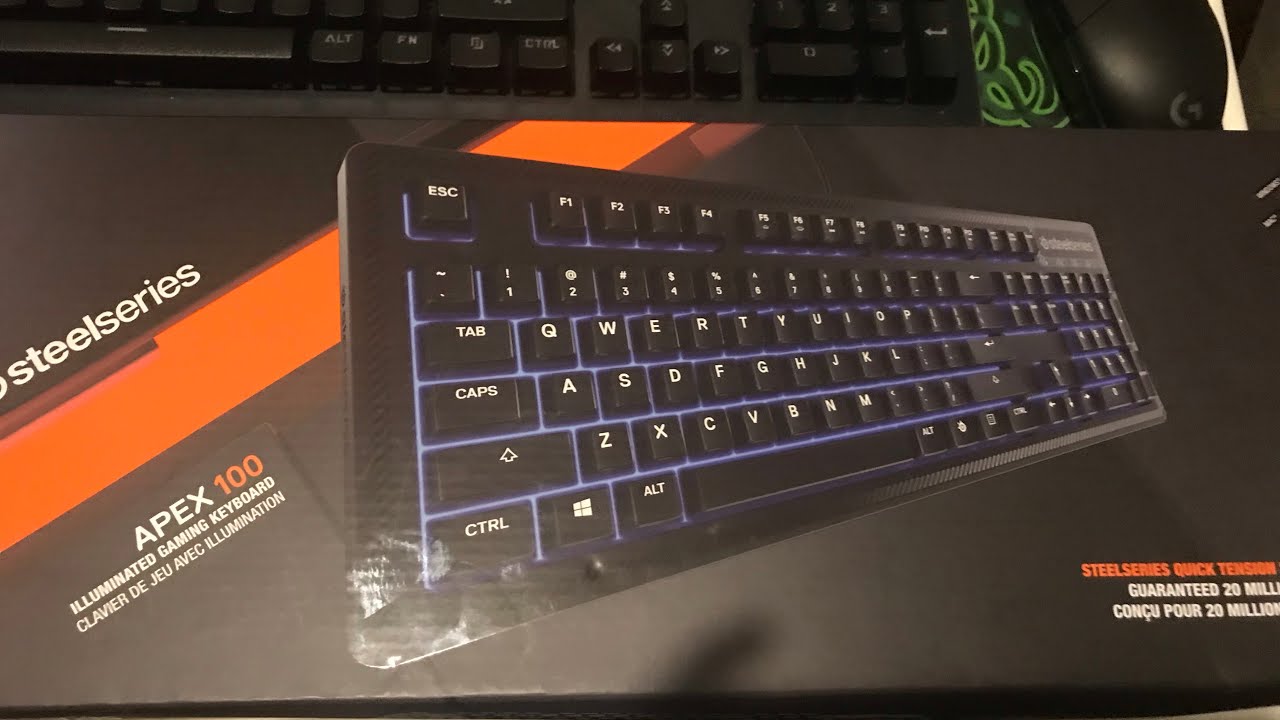 NEW KEYBOARD UNBOXING ( SteelSeries Apex 100) - YouTube
