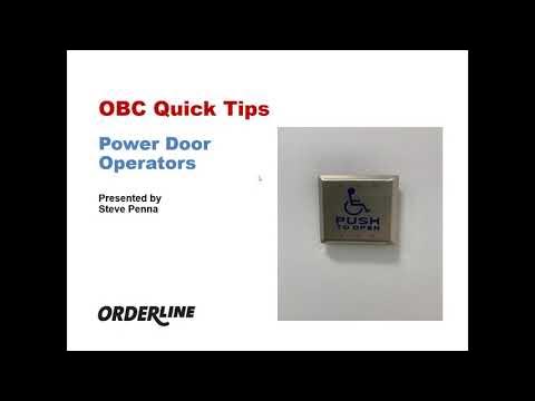 OBC Quick Tips: Power Door Operators - YouTube