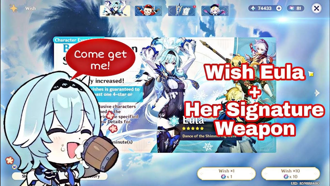 Wish Eula and Her Signature Weapon - YouTube