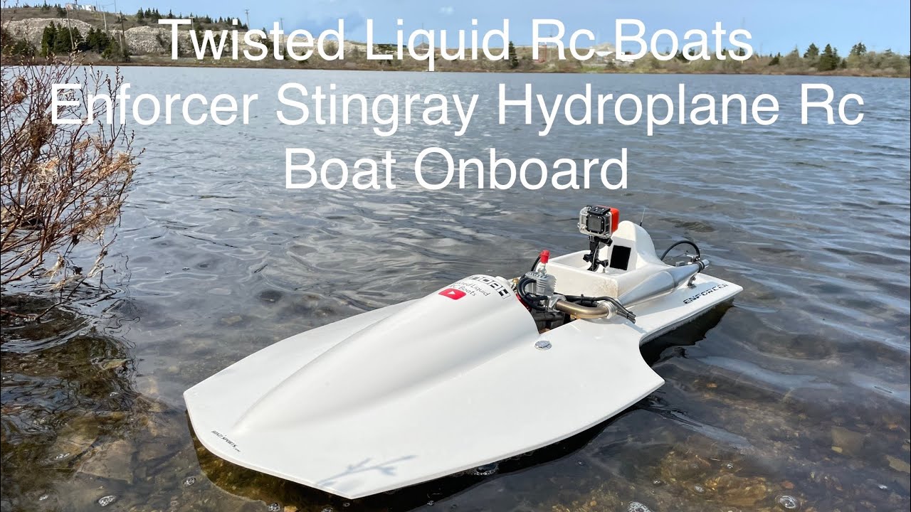 Enforcer Stingray Hydroplane Rc Boat Onboard - YouTube