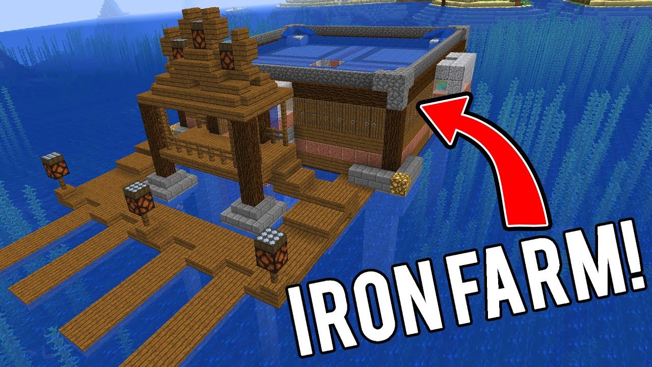Building A Beautiful Iron Farm on The Ocean In Minecraft | Road to 1000 ...