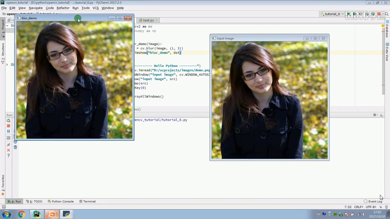 Python+OpenCV3 3图像处理视频教程 09 模糊操作 - YouTube