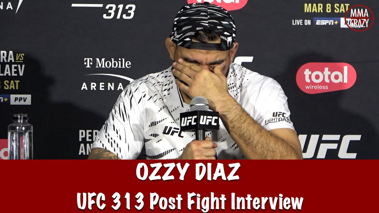 An Emotional Ozzy Diaz talks win, Dana White promise, respects Joe ...