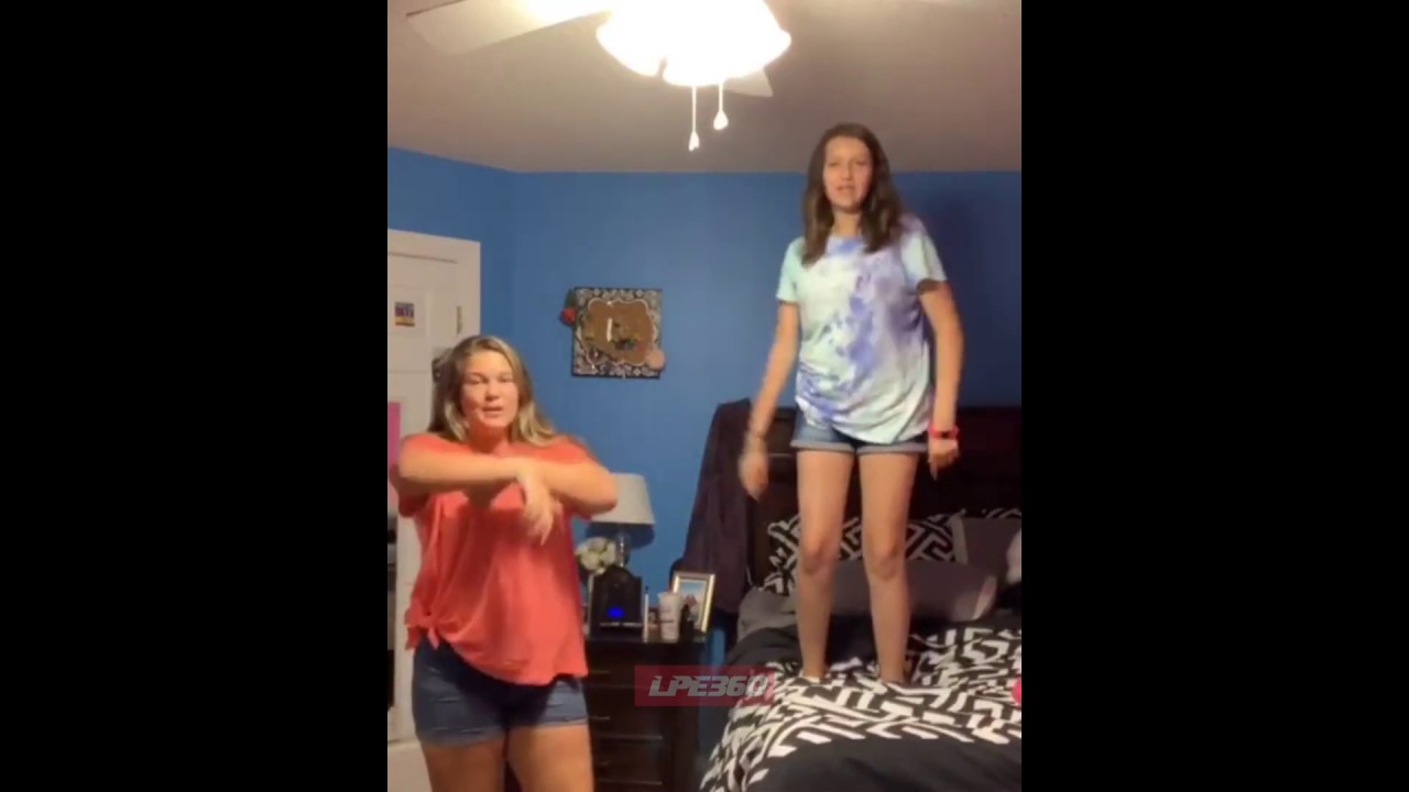 Dancing girl falls off the bed - YouTube