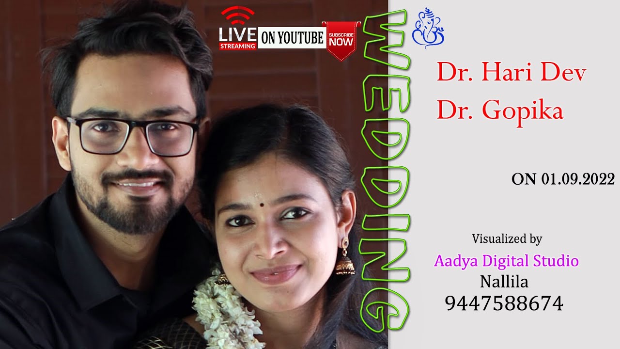 WEDDING CEREMONY || Dr. HARI DEV & Dr. GOPIKA || 01. 09. 2022 - YouTube